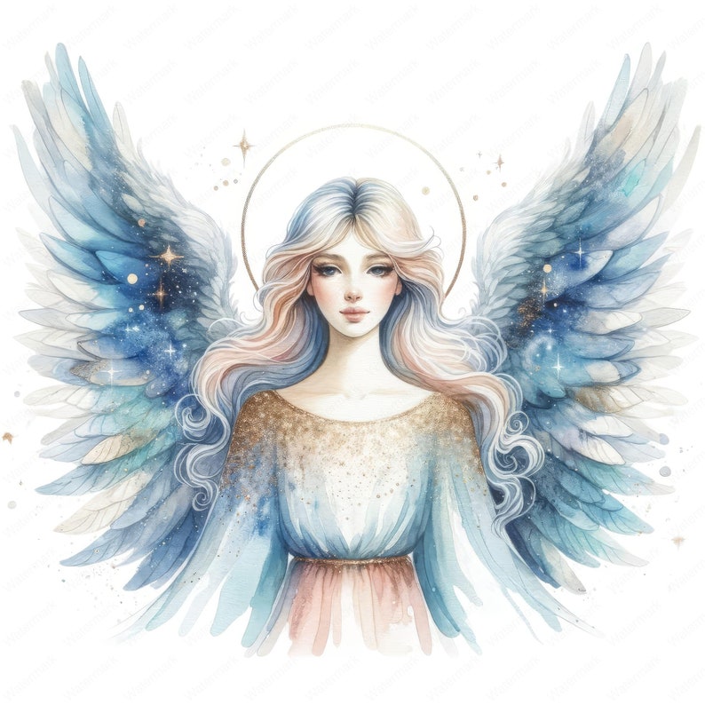 Heavenly Angel Clipart Bundle | High-quality Spiritual Art (digital ...