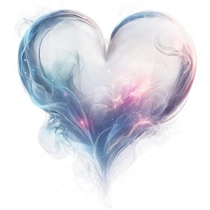 Ethereal Heart Clipart | Mystical Heart Clipart Bundle | 10 High ...