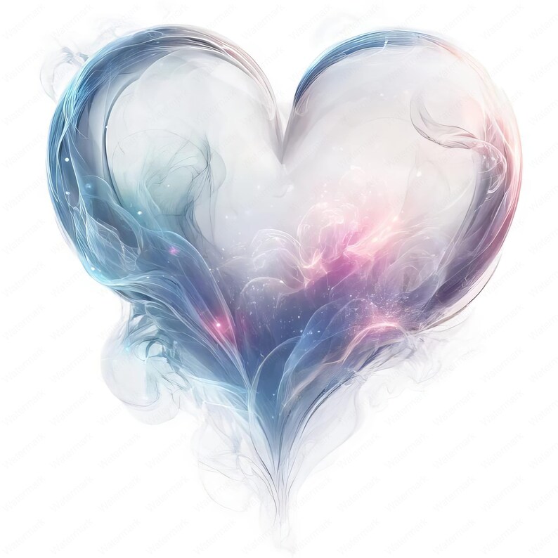 Ethereal Heart Clipart Bundle: Mystical Fantasy Art (digital Download ...
