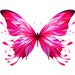 Pink Butterfly Clipart: Abstract Vibrant Designs (digital Download) - Etsy