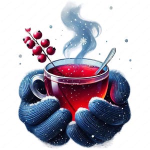 Winter Hot Drinks Clipart | Cozy Winter Hot Drinks Clipart Bundle | 10 ...