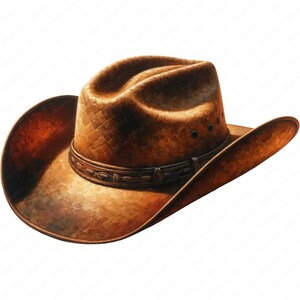 Rustic Cowboy Hat Clipart Bundle: Western Art Printables (digital ...