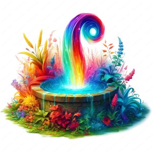 Rainbow Well Clipart | Vibrant Rainbow Well Clipart Bundle | 10 High ...