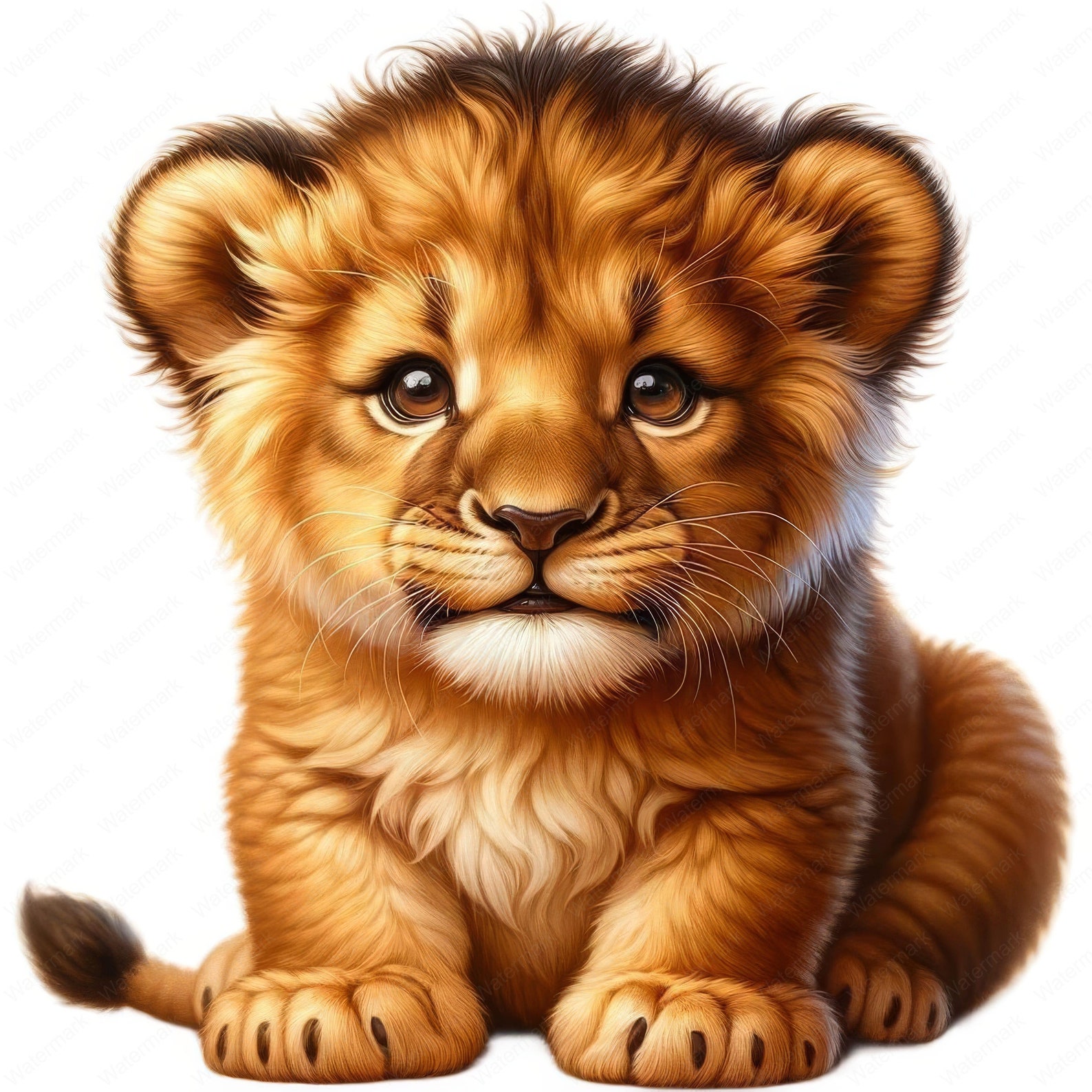 Lion Cub Clipart Cute Lion Cub Clipart Bundle 10 High-quality Designs ...