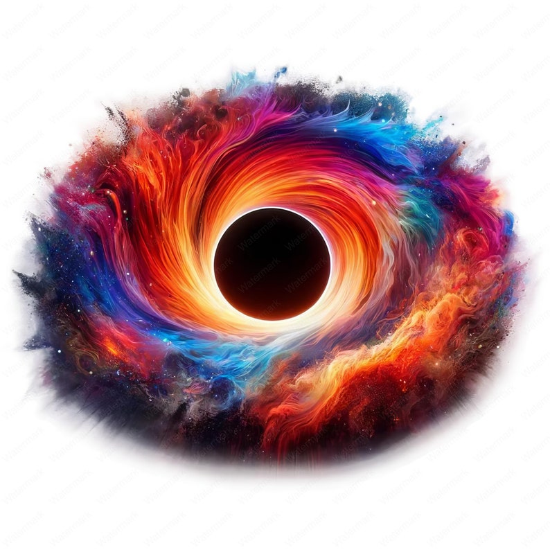 Cosmic Black Hole Clipart Bundle | High-quality Space Art (digital ...