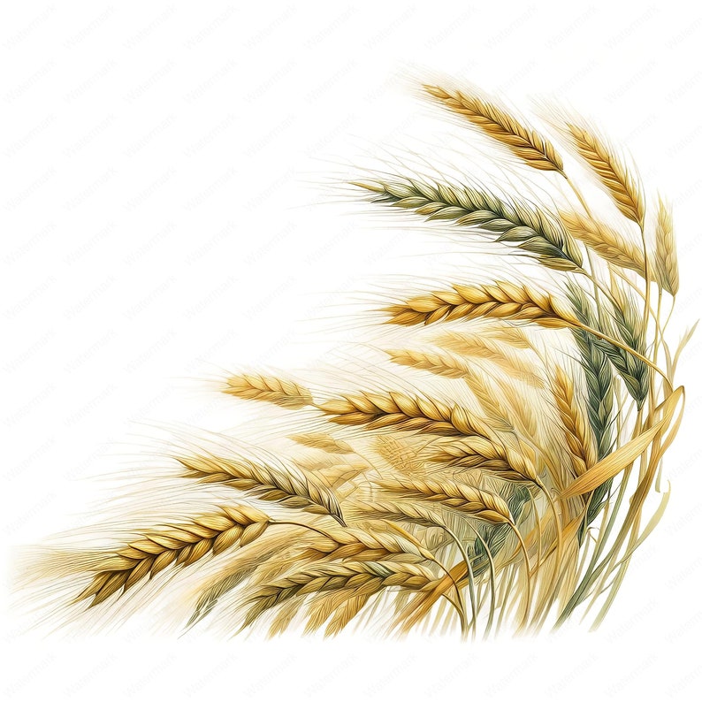 Elegant Wheat Clipart Bundle: Harvest Art Printables (digital Download ...