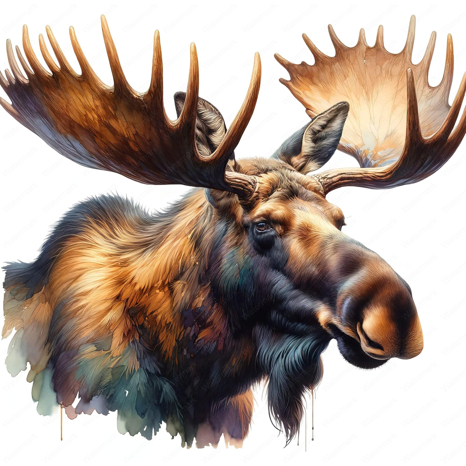 Majestic Moose Clipart Bundle | High-quality Digital Prints (commercial ...