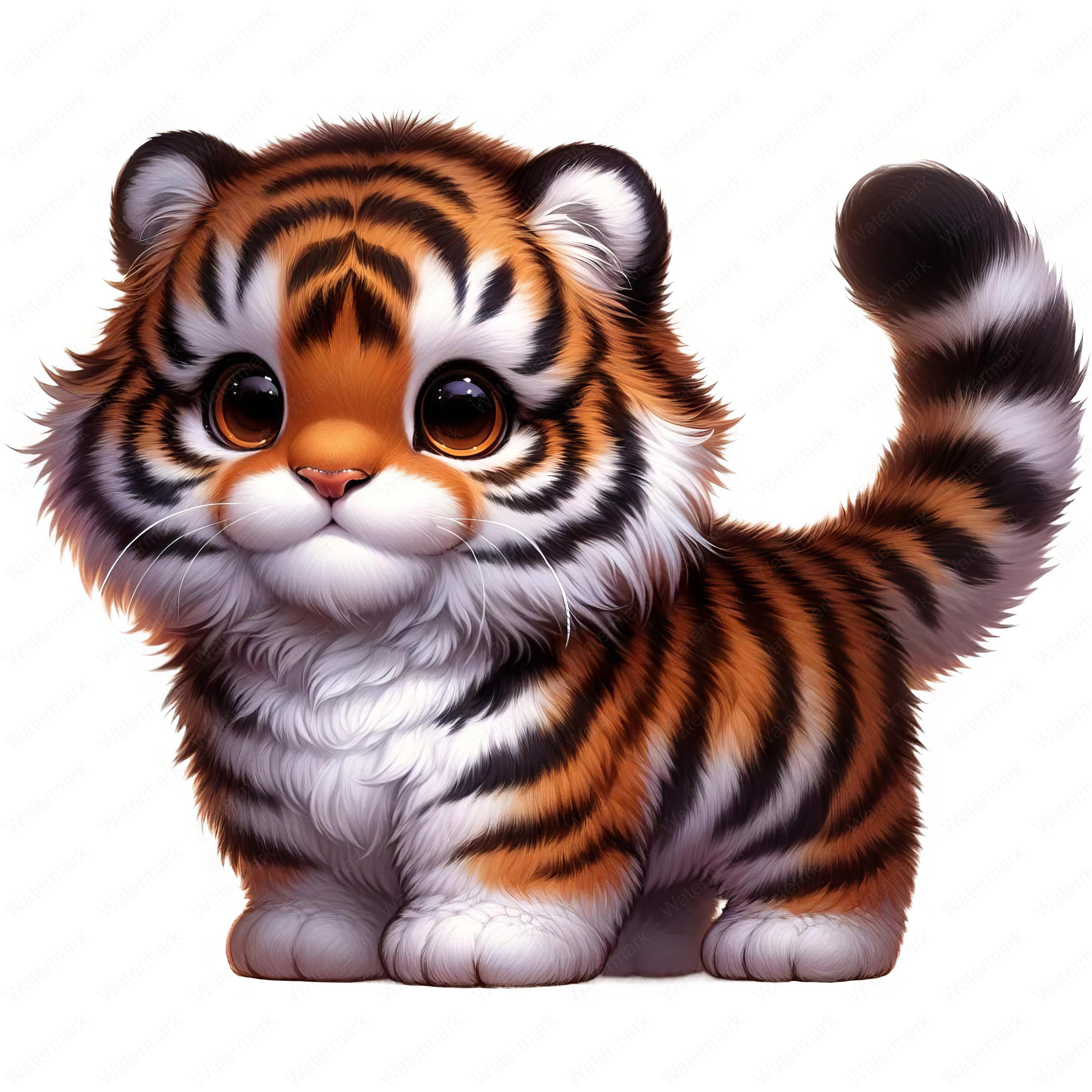 Cute Tiger Clipart Bundle | Adorable Animal Art (commercial Use ...