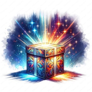 Magic Gift Box Clipart Mystical Magic Box Clipart Bundle 10 High ...