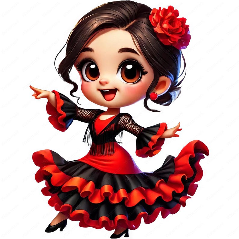 Flamenco Dancer Clipart Bundle: Spanish Dance Art (digital Download) - Etsy
