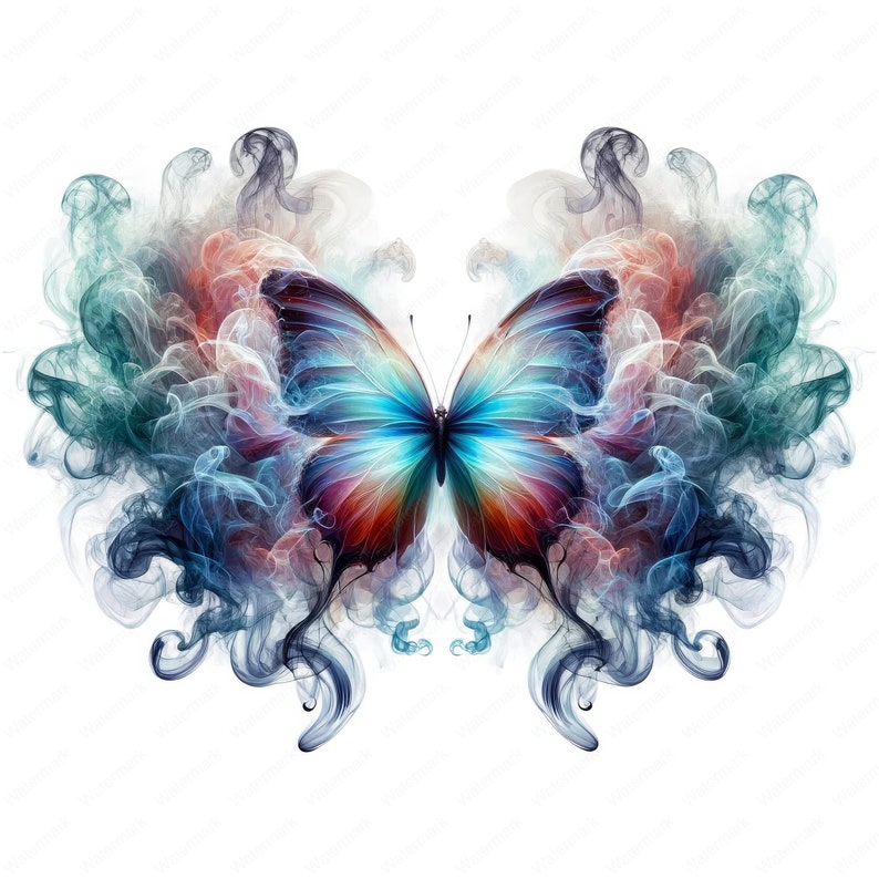 Foggy Butterfly Clipart Bundle | Dreamy Art Printables (commercial Use ...