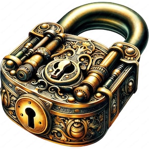 Victorian Lock Clipart | Antique Victorian Lock Clipart Bundle | 10 ...