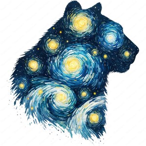 Starry Night Animal Clipart | Enchanting Animal Clipart Bundle | 10 ...