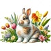 Spring Rabbit Clipart Charming Spring Rabbit Clipart Bundle 10 High ...