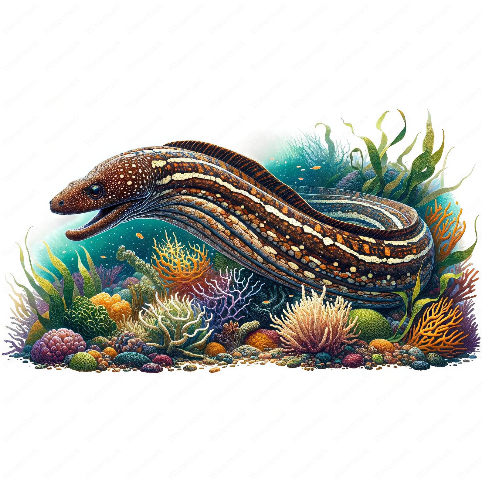 Realistic Eel Clipart Bundle: Marine Life Art (digital Download) - Etsy