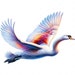 Elegant Flying Swan Clipart | Bird Art Printables (digital Download) - Etsy