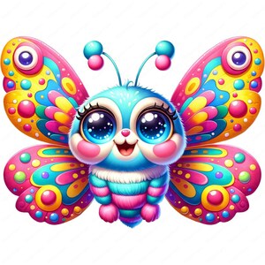 Cute Butterfly Clipart | Funny Cute Butterfly Clipart Bundle | 10 High ...