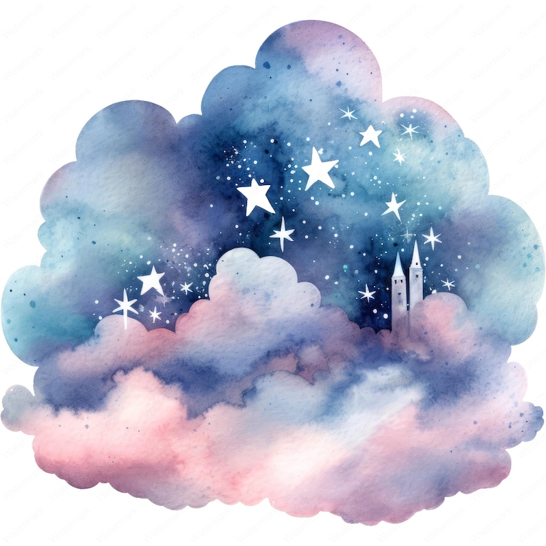 Starry Night Clipart Bundle: Dreamy Celestial Art (digital Download) - Etsy