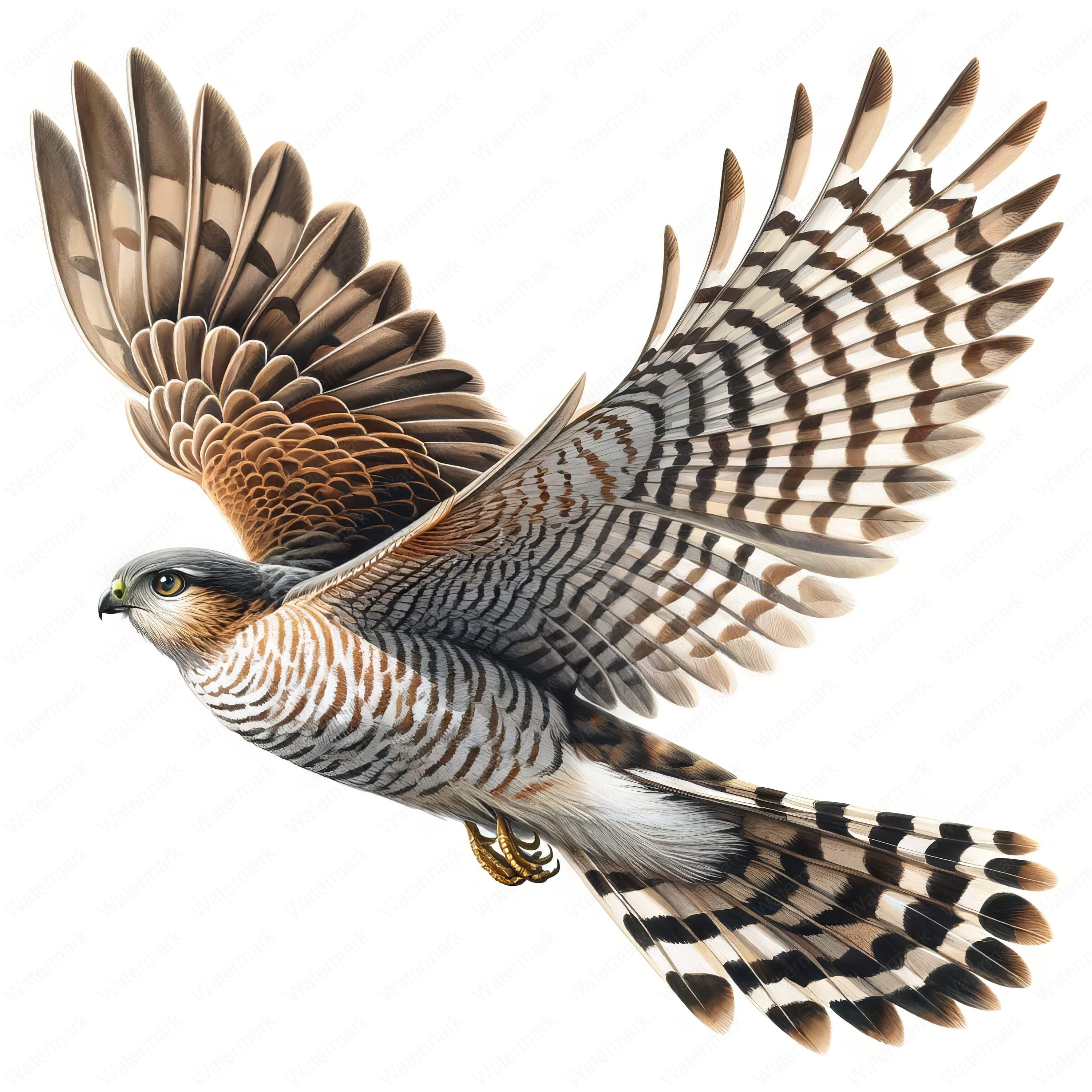 Sparrowhawk Clipart Bundle | Fierce Bird of Prey Designs (digital ...
