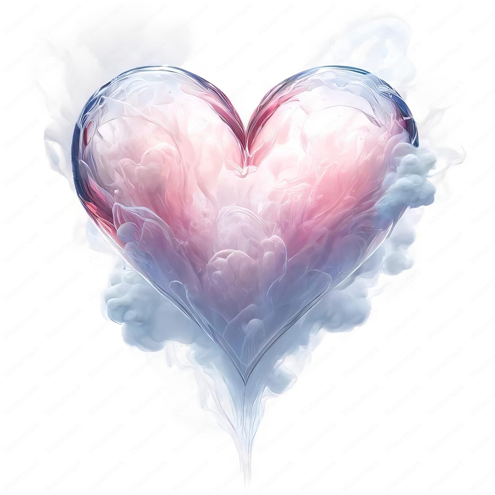 Ethereal Heart Clipart Bundle: Mystical Fantasy Art (digital Download ...