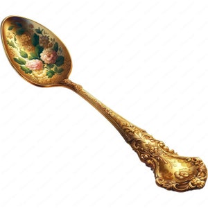 Victorian Teaspoon Clipart | Teaspoon Clipart Bundle | 10 High-quality ...