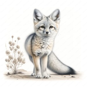 Cute Kit Fox Clipart Adorable Cute Kit Fox Clipart Bundle 10 High ...