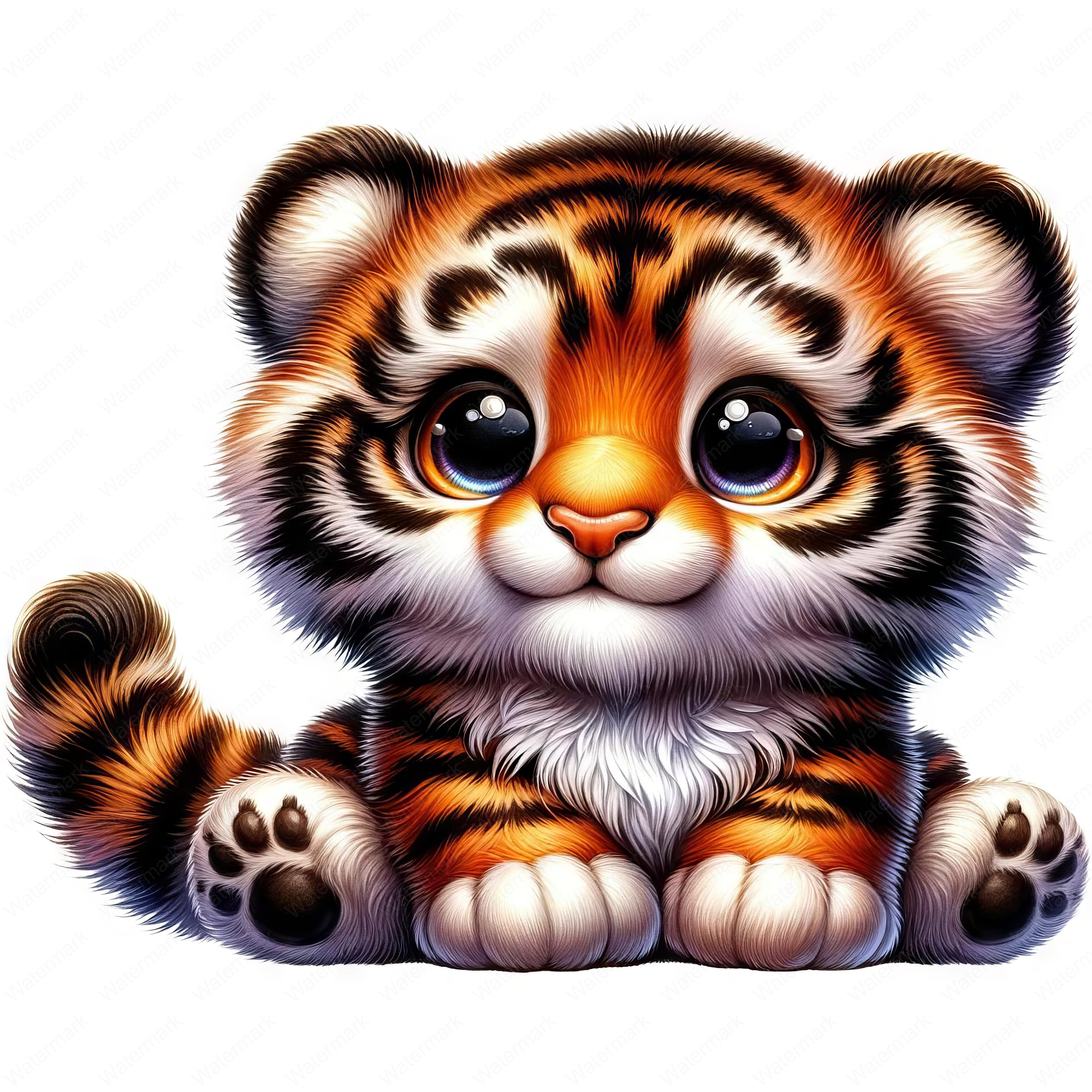 Cute Tiger Clipart Bundle | Adorable Animal Art (commercial Use ...