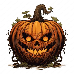 Spooky Pumpkin Clipart 10 High-quality PNG Halloween Vibes Autumn Decor ...