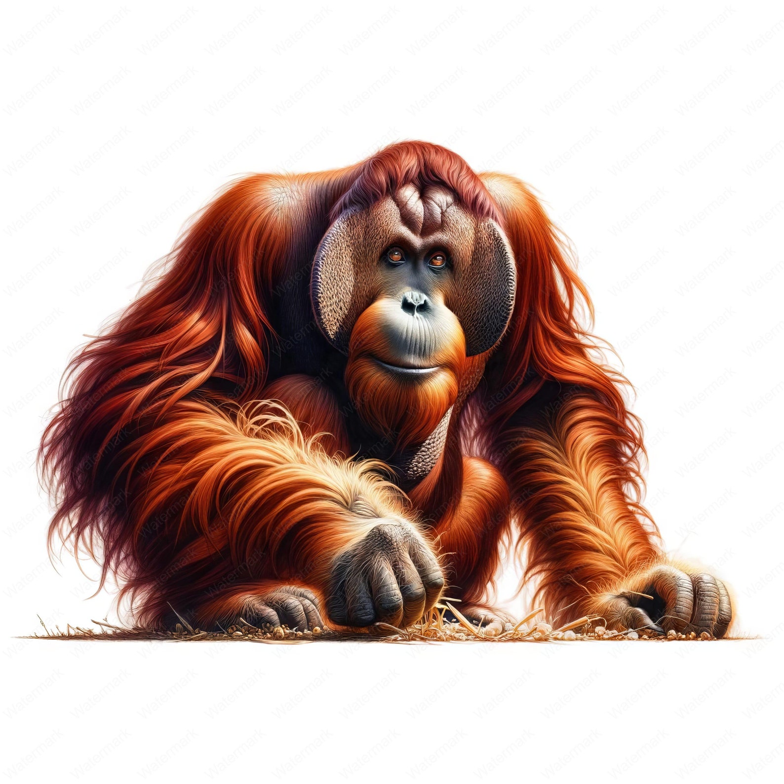 Orangutan Clipart Bundle: Adorable Jungle Animal Art (digital Download ...