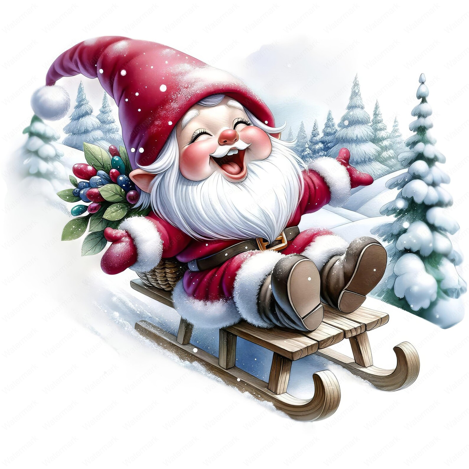 Christmas Gnome Clipart Bundle | Holiday Art, Commercial Use (digital ...