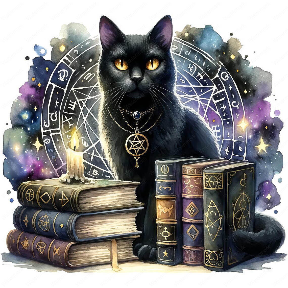 Library Cat Clipart | 10 High-quality Designs | Bookworm Cat ...