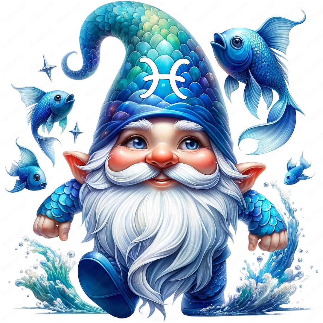 Zodiac Gnome Clipart | Whimsical Gnome Clipart Bundle 01 | 10 High ...