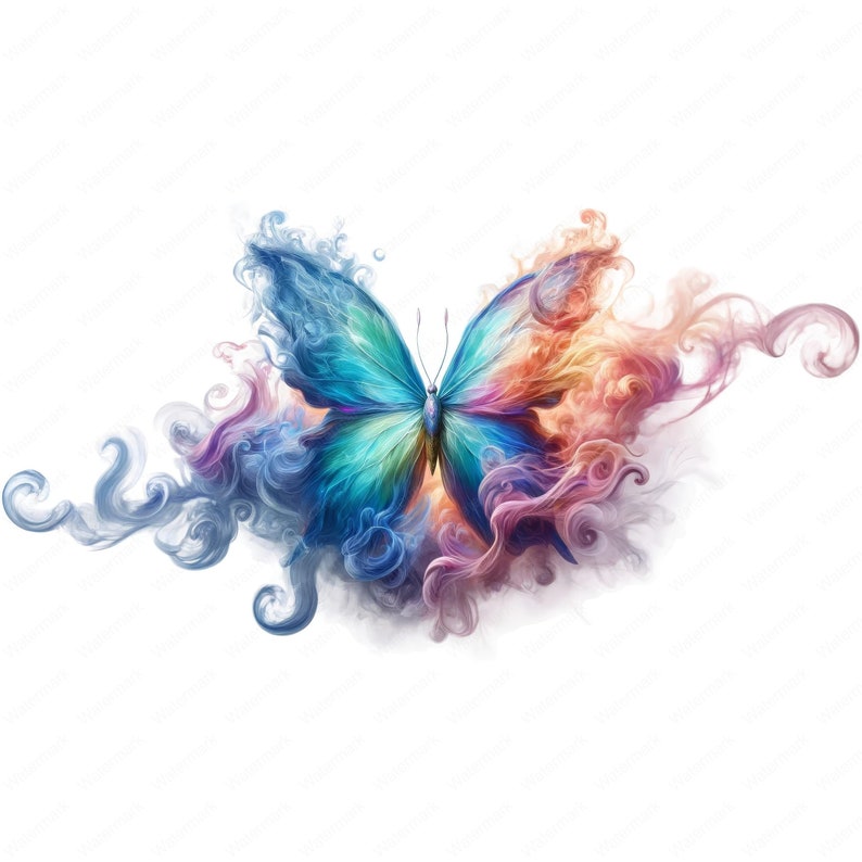 Foggy Butterfly Clipart Bundle | Dreamy Art Printables (commercial Use ...