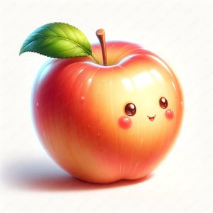 Cute Apple Clipart Adorable Cute Apple Clipart Bundle 10 High-quality ...