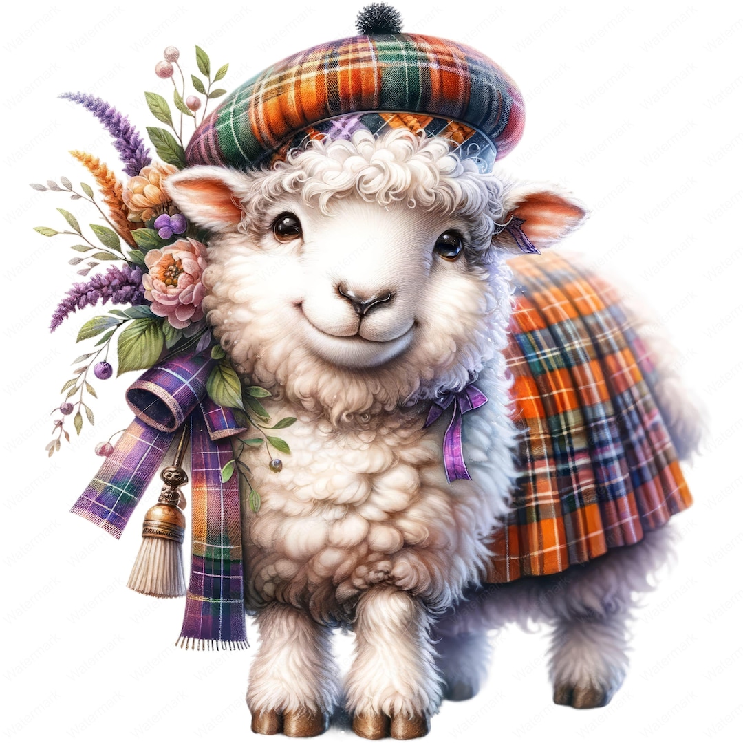 Scotland Sheep Clipart | Cute Scotland Sheep Clipart Bundle | 10 High ...
