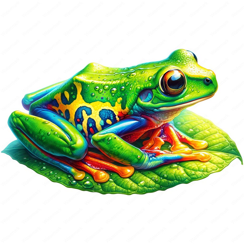 Playful Frog Clipart Bundle: Pond Life Art, Commercial Use (digital ...