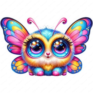 Cute Butterfly Clipart | Funny Cute Butterfly Clipart Bundle | 10 High ...