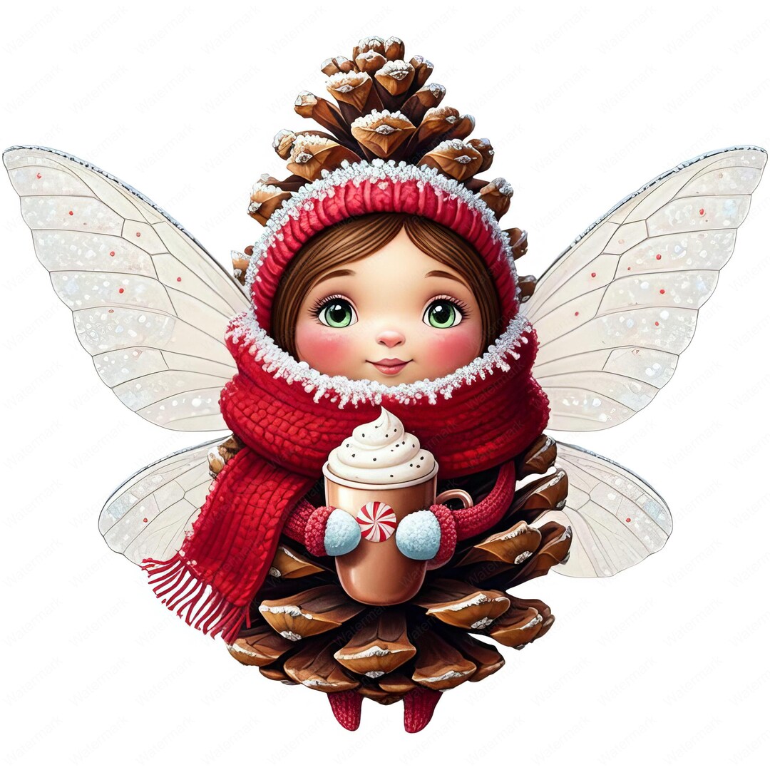 Pinecone Fairy Christmas Clipart Bundle (digital Download) - Etsy