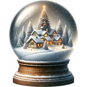 Snow Globe Clipart | Whimsical Snow Globe Clipart Bundle | 10 High ...