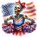 Zombie 4th of July Clipart Bundle: Independence Day Art (digital ...