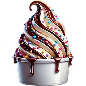 Sweet Ice Cream Clipart Bundle | Dessert Art Printables (digital ...