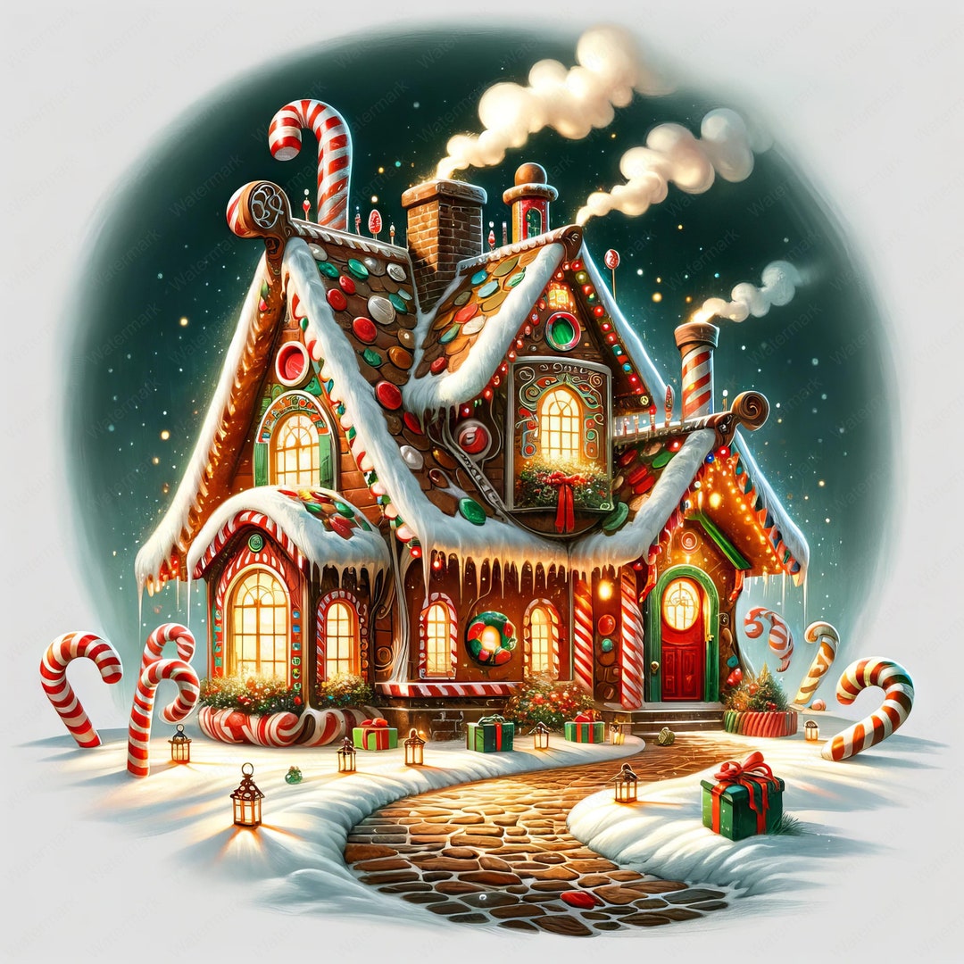Santa's House Clipart Festive Clipart Bundle 10 High-quality Images ...