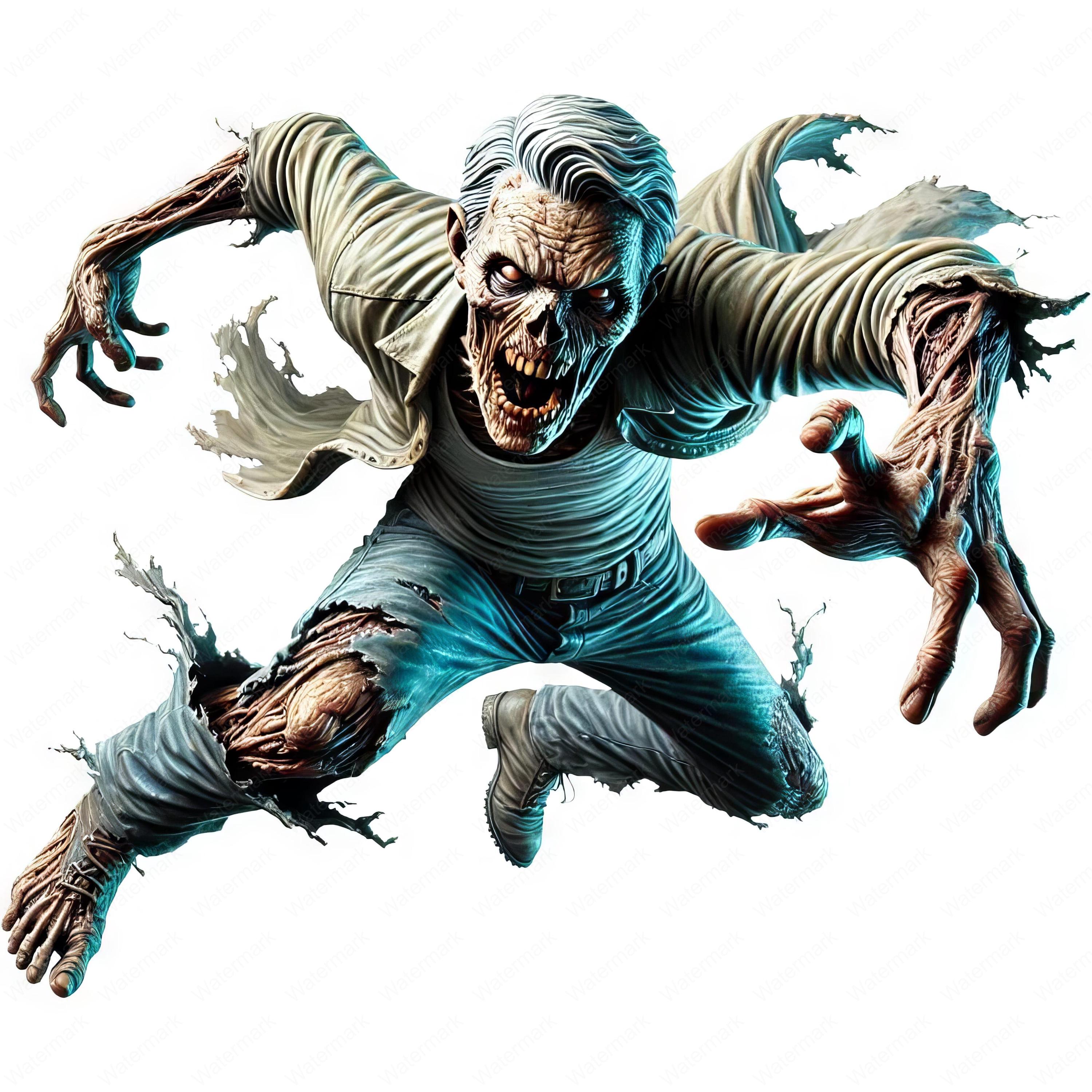 Spooky Zombie Clipart Bundle | Halloween Art (digital Download) - Etsy