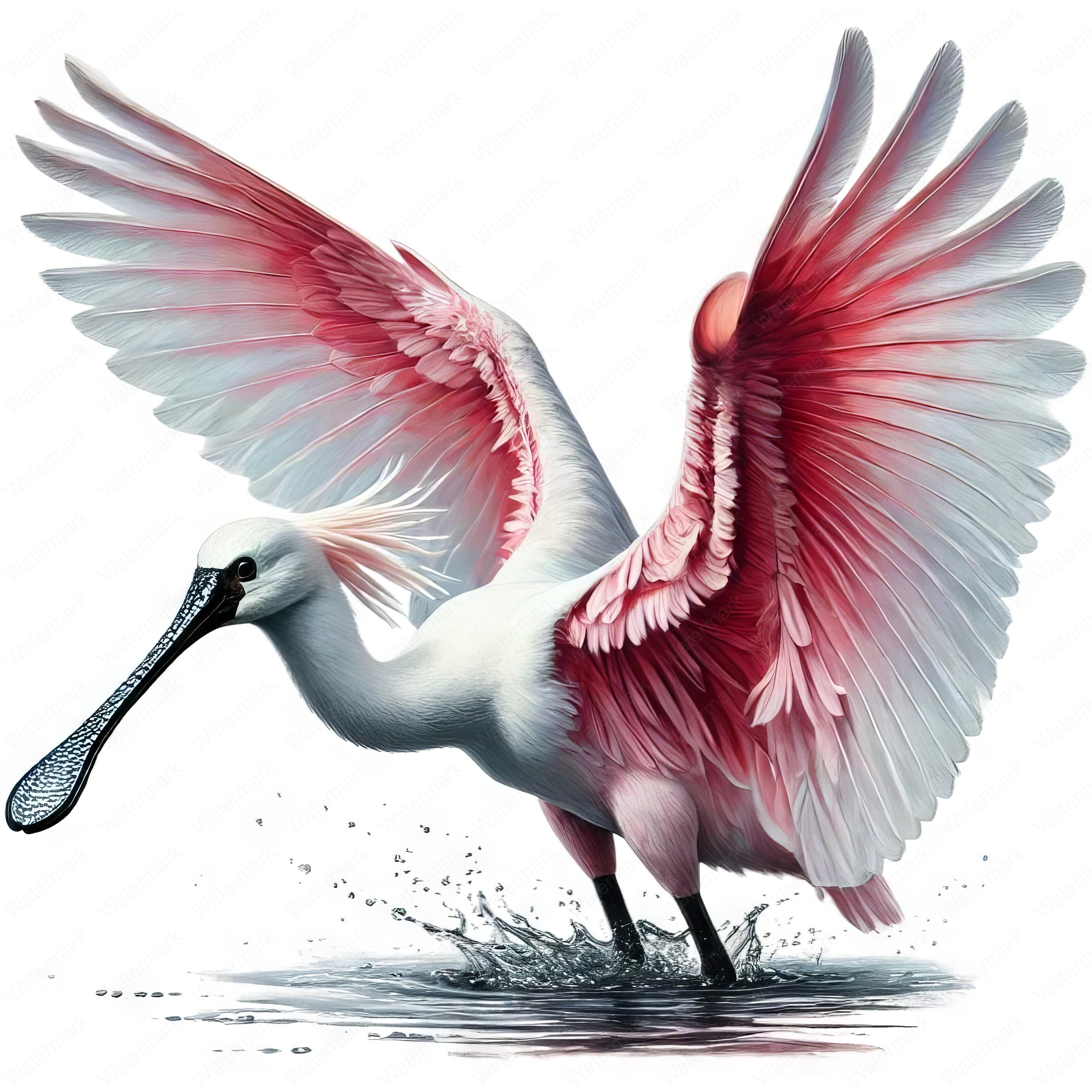 Elegant Spoonbill Clipart | Elegant Spoonbill Clipart Bundle | 10 High ...