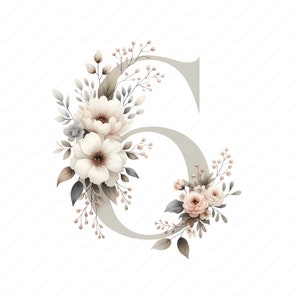 Elegant Floral Numbers Clipart | 10 High-quality PNG | Invitation ...
