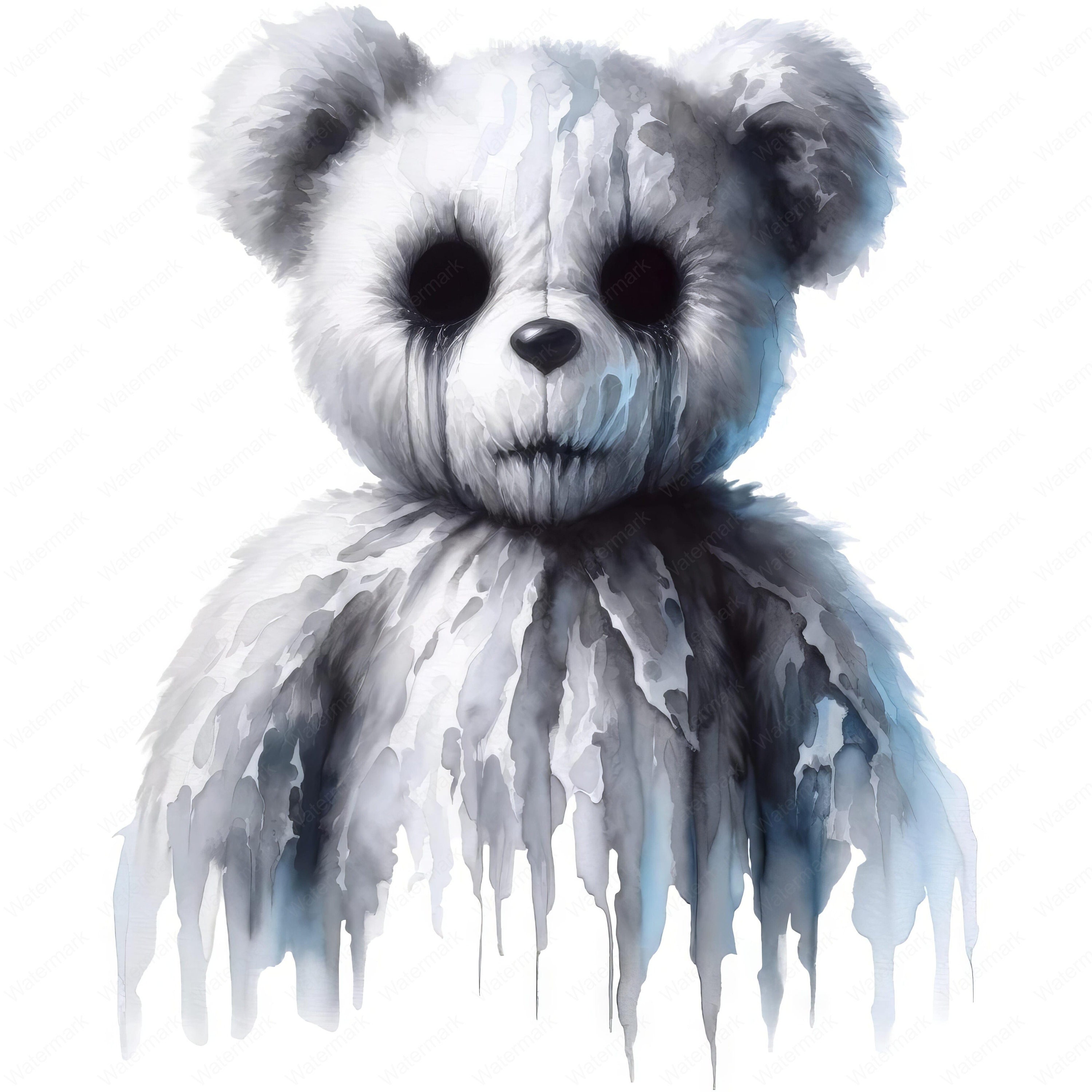 Creepy Zombie Teddy Bear Clipart: Halloween Art (digital Download) - Etsy