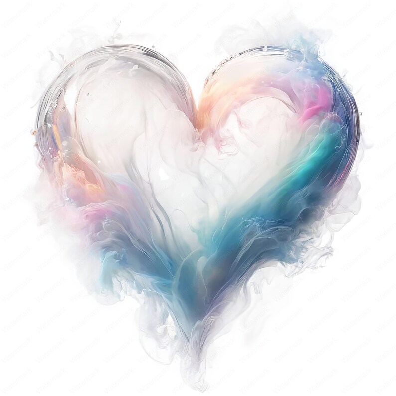 Ethereal Heart Clipart Bundle: Mystical Fantasy Art (digital Download ...