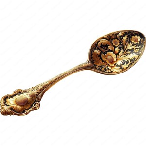 Victorian Teaspoon Clipart Elegant Teaspoon Clipart Bundle 10 High ...