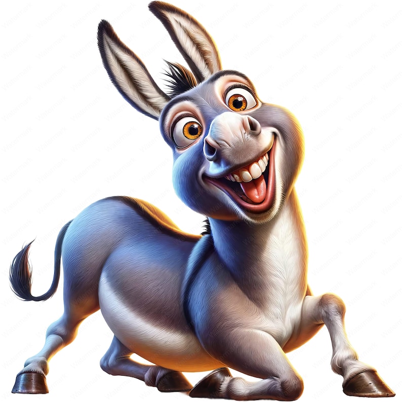 Funny Donkey Clipart Bundle | 10 Humorous Designs (commercial Use ...