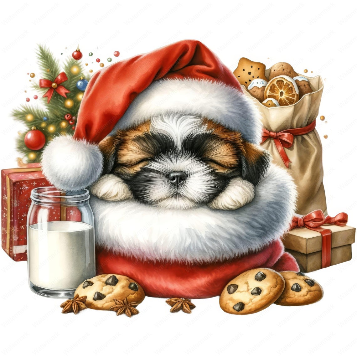 Christmas Dog Clipart: Festive Holiday Designs (digital Download) - Etsy UK